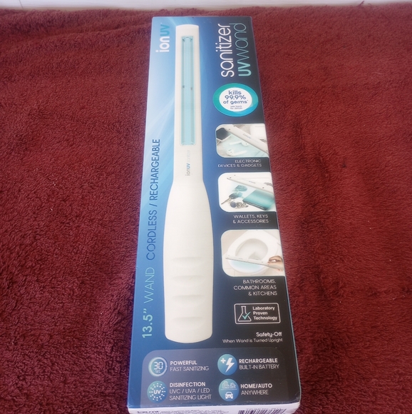Other | Ion Uv Sanitizer Light Wand 13 Cordless White Rechargeable ...